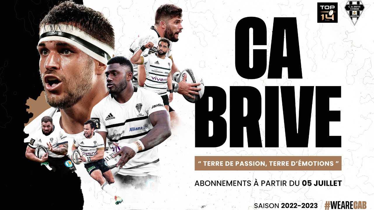 Le CA Brive lance sa campagne d'abonnements 2022-2023 - AllezBriveRugby