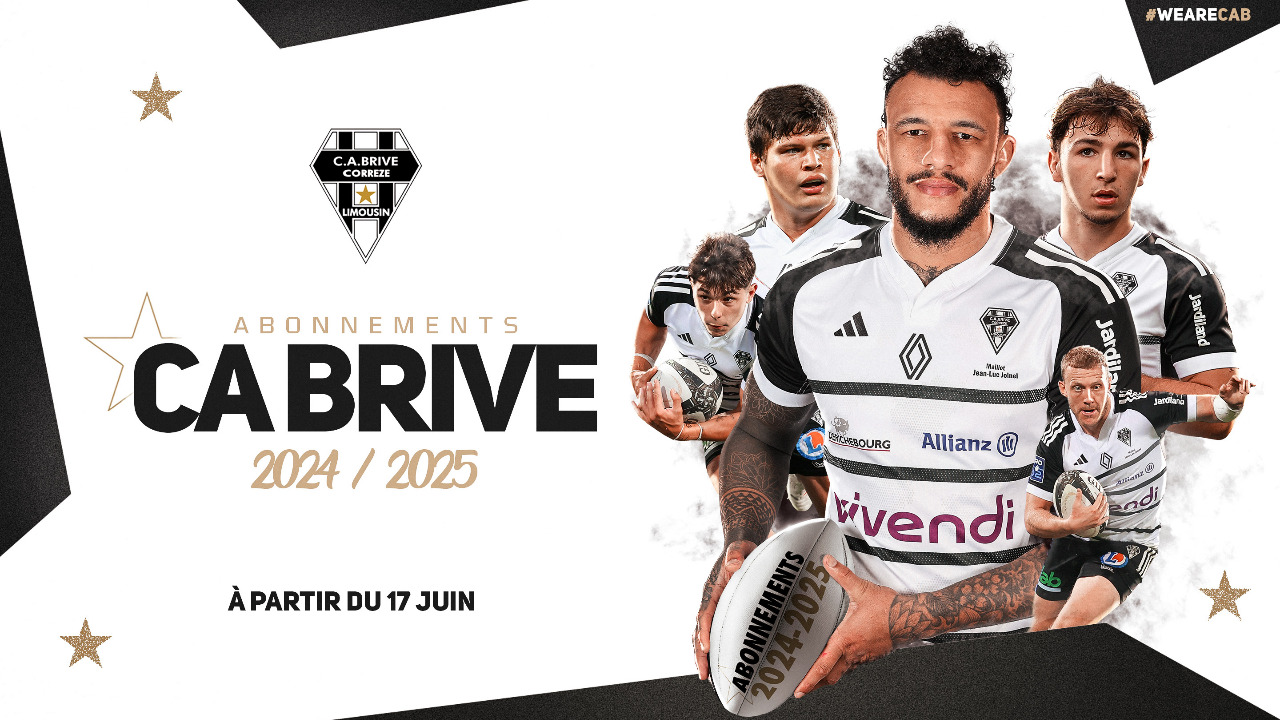 Le CA Brive lance sa campagne d'abonnements 2024-2025 - AllezBriveRugby