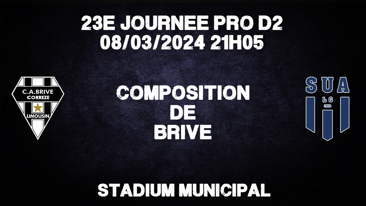 Pro D2 Brive - Agen : Composition du CABCL - AllezBriveRugby