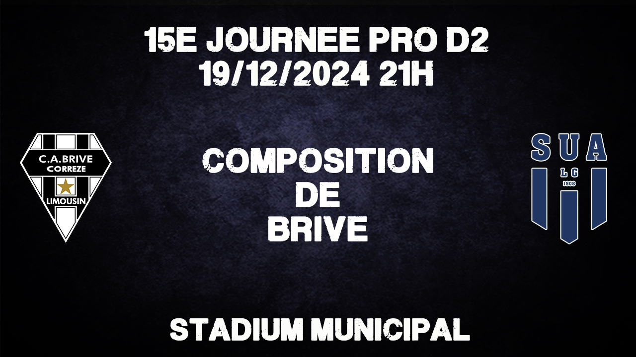 Pro D2 Brive - Agen : Composition du CABCL - AllezBriveRugby